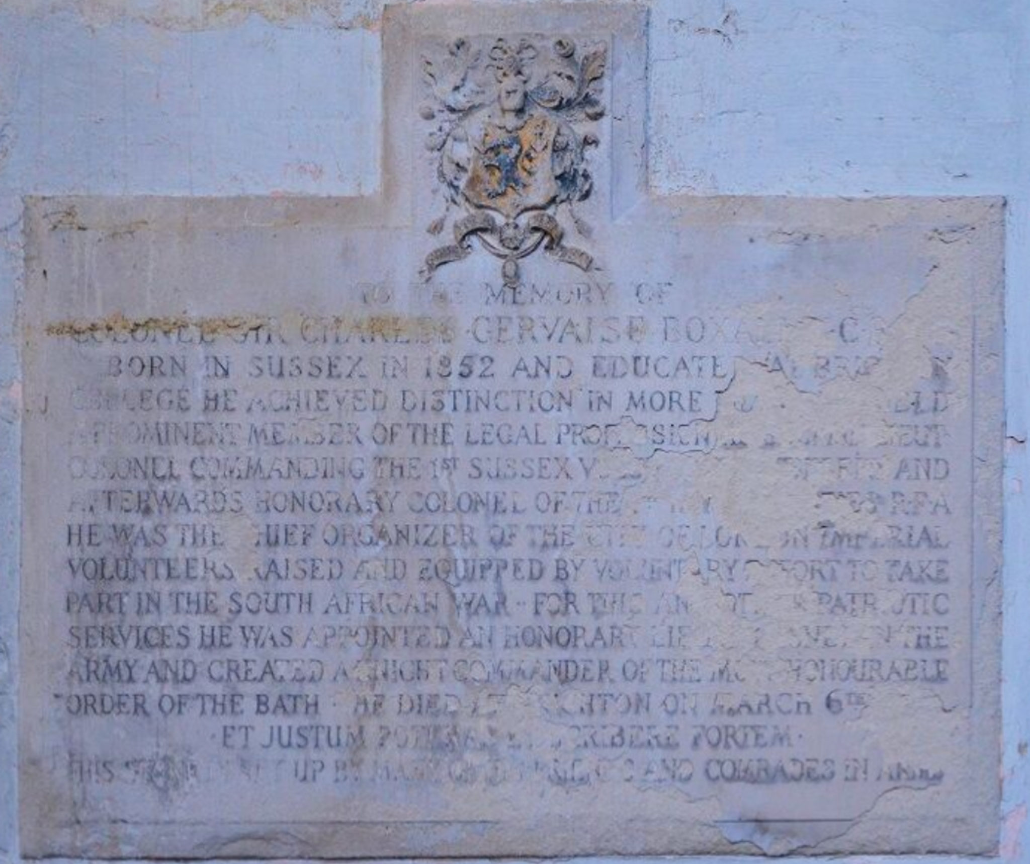 Restoring Damaged Text - The C.G. Boxall Memorial - St Peter's Heritage